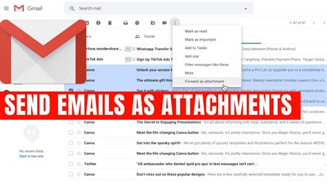 How To Send Emails As Attachments In Gmail Youtube