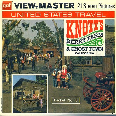 Knotts Berry Farm And Ghost Town 3 Vintage Classic Viewmaster 3 Re