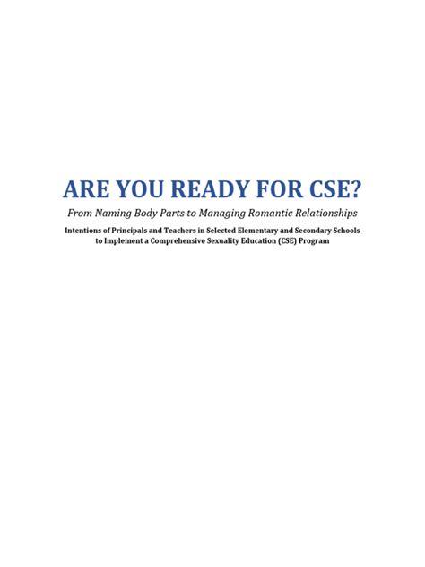 Final Report Kap 120418 Cse Readiness Pdf Sex Education Attitude Psychology Final Report Kap 120418 Cse Readiness Pdf Sex Education Attitude Psychology
