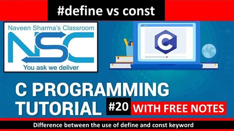 Difference Of Define And Const Keyword C Programming Tutorial For Beginners In Hindi 20