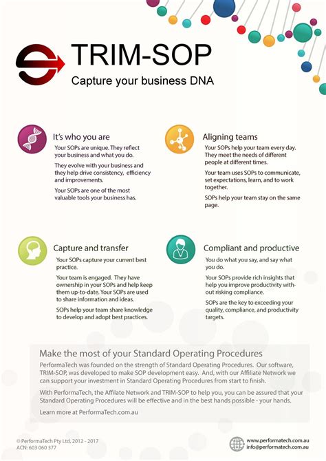 Example Standard Operating Procedure Sop Performatech