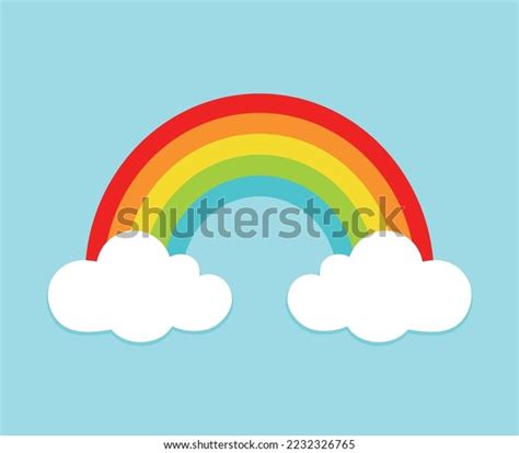 Cute Drawing Rainbow Clouds Doodle Cartoon Stock Vector Royalty Free