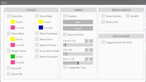 Satıyorum RubySoft Valorant Internal Full Esp Aimbot Skin Changer Undetected