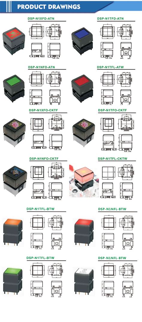 Lakeview Rgb Backlight Spi Led Lcd Oled Display Screen Momentary Programmable Push Button Switch