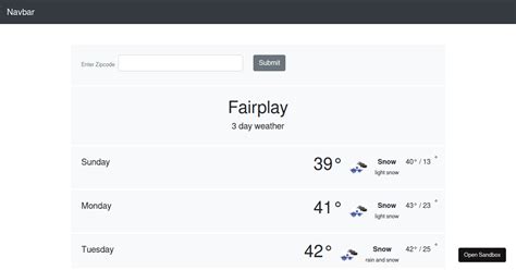 Openweather Apis Examples Codesandbox
