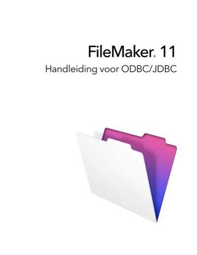Odbc En Jdbc Filemaker