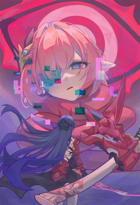 Elysia Raiden Mei Elysia Raiden Mei And Herrscher Of Corruption Honkai And More Drawn By