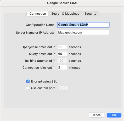 Macos Configuring IMac 2023 To Use Google LDAP Configuration But Cannot Connect Ask Different