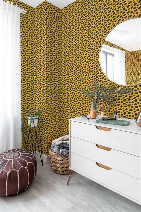 Tiny Cheetah Print Peel And Stick Wallpaper Or Non Pasted