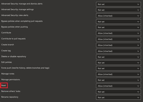 Azure Devops 2022 R2 Server Git Branch Read Permissions Stack Overflow