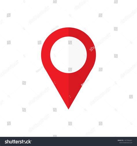 Maps Pin Red Location Map Icon Stock Vector Royalty Free 1427906261 Shutterstock