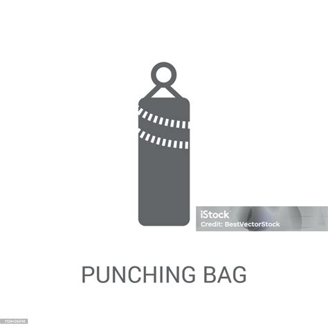 샌드 백 아이콘입니다 체육관과 피트 니스 컬렉션에서 흰색 배경에 유행 샌드 백 로고 개념 가방에 대한 스톡 벡터 아트 및 기타 이미지 가방 가죽 매달기 Istock