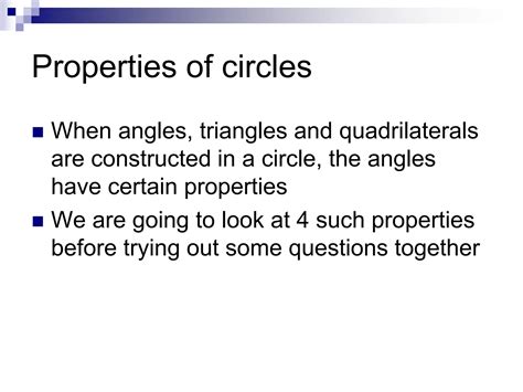 circles and angles theorems math lesson ppt