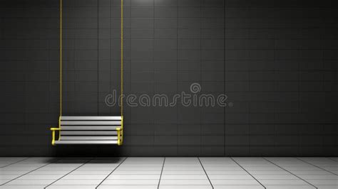minimalist playground design with swing and slide highlighting