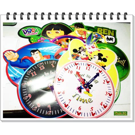 Paper Clock Character Assorted Shopee Philippines