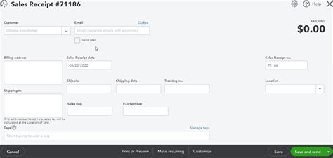 How To Create And Send Quickbooks Online Sales Receipts