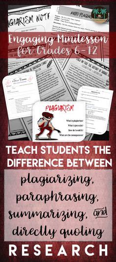 Best Teaching Paraphrasing Quoting And Summarizing Images On Pinterest In English