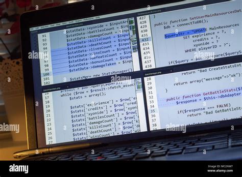 Php Back End Code Computer Programming Source Code Abstract Screen Of