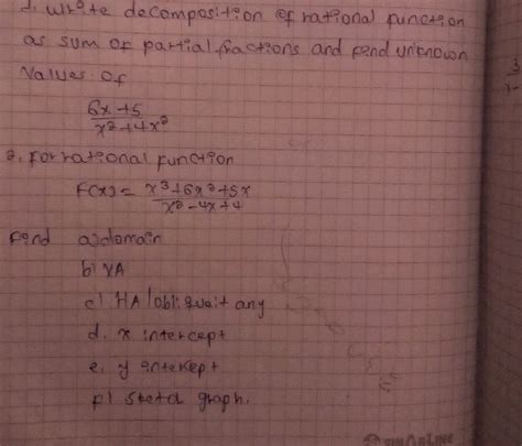 1 write decomposition of rational function as sum of partial fractions