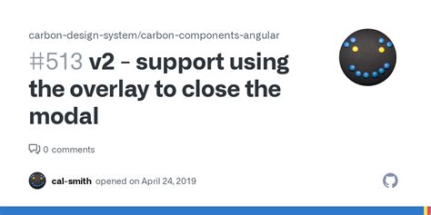 V2 Support Using The Overlay To Close The Modal · Issue 513 · Carbon