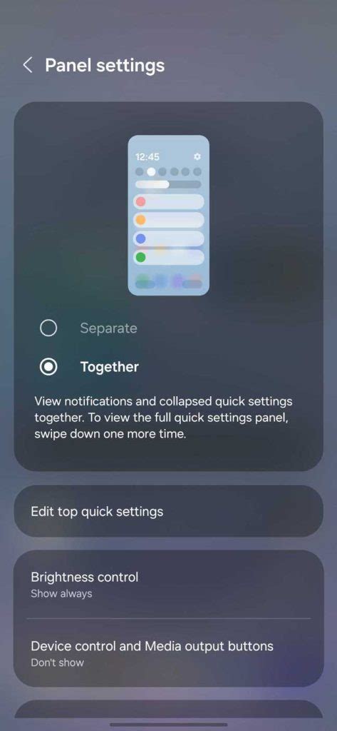 Combine Quick Settings And Notifications In One Ui 7 Heres How