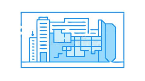 Futuristic City Blueprint Architectural Plan Vector Design Generative Ai Stock Vector