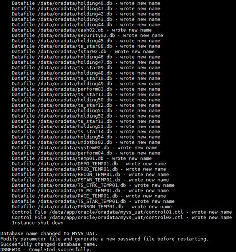Oracle Database Administration Changing The DBID And DBNAME Of A Database