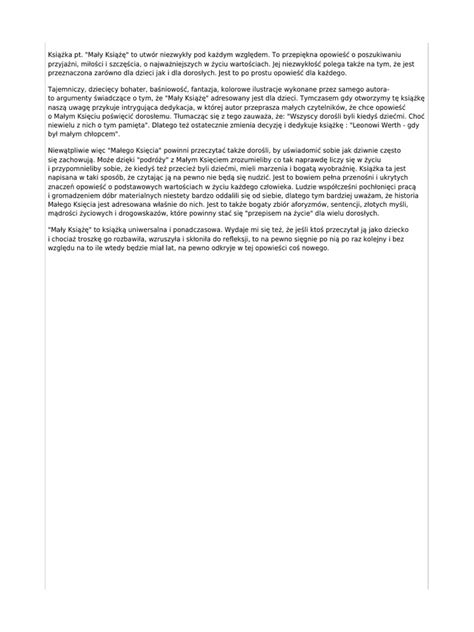 Maly Ksiaze Ksiazka Dla Doroslych Czy Dla Dzieci Sciaga Pdf