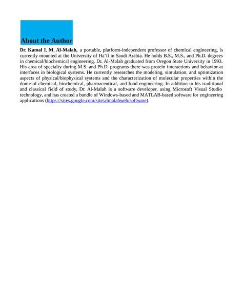 Solution Matlab Numerical Methods With Chemical Engineering