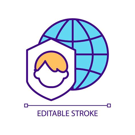 Protecting Privacy Online In Global Network Rgb Color Icon User Safety In Internet Modern