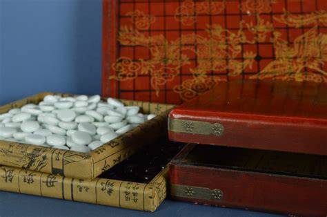 Go Bordspel Chinese Qing Dynastie Stijl In Leren Koffer Bodour