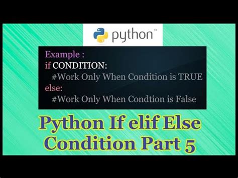 Python if elif else Condition Tutorial Part 5 - YouTube