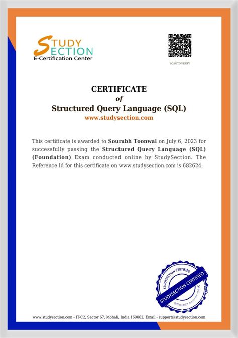 Sourabh Toonwal On Linkedin Sqlcertification Intermediatelevel Sql