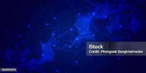 디지털 기술 인터넷 네트워크 연결 파란색 배경 사이버 나노 정보 추상 미래 통신 혁신 과학 미래 기술 데이터 Ai 빅 데이터 선 점 그림 3d 0명에 대한 스톡 벡터 아트