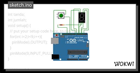 7 Segmen Copy Wokwi Esp32 Stm32 Arduino Simulator