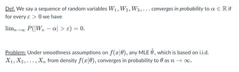 Solved Def We Say A Sequence Of Random Variables W1w2w3