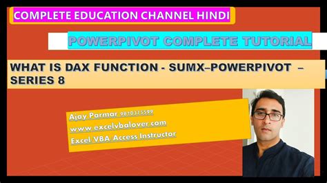 dax function sumx power pivot series 9 youtube