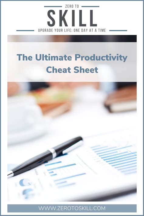 The Ultimate Productivity Cheat Sheet Zero To Skill