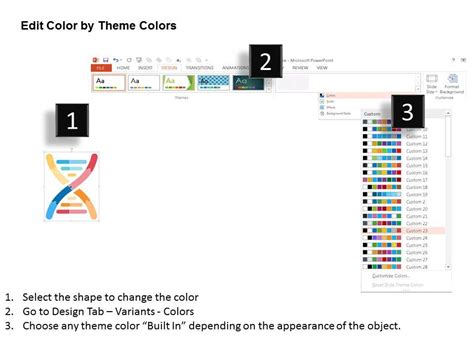 Dna Design For Data Representation Flat Powerpoint Design Presentation PowerPoint Templates