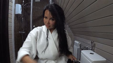 Combing My Long Hair From The Back Of My Head Downwards With A Comb C