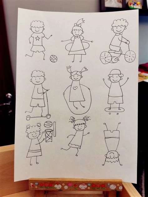 我爱锻炼简笔画 我爱锻炼儿童画 苗苗知道