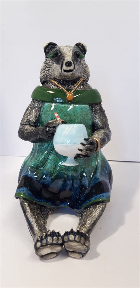 Mrs Meles Meles Badger Commission Duile Pottery