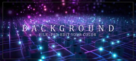 abstract blue digital pattern premium ai generated psd