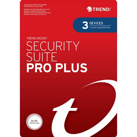 Trend Micro Device Security Pro Plus 3 Device 1 Year Digital Downlo