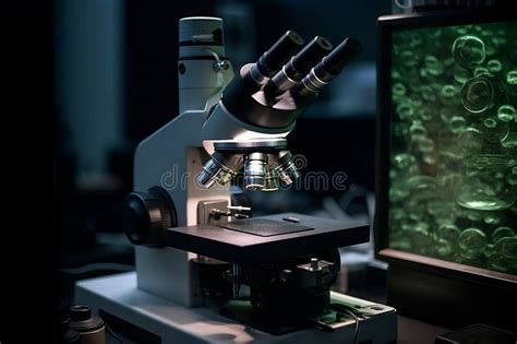Microscope In Laboratory Generative Ai Stock Illustration Illustration Of Research Medicine