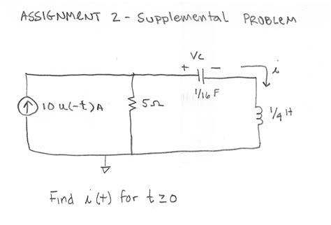 solved assignment 2 supplemental problem find i t for t≥0