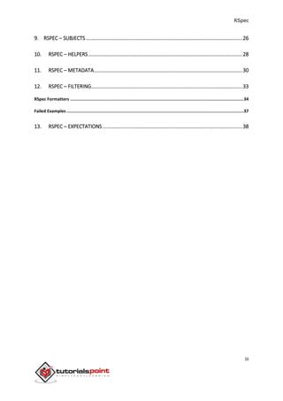 Rspec Tutorial PDF