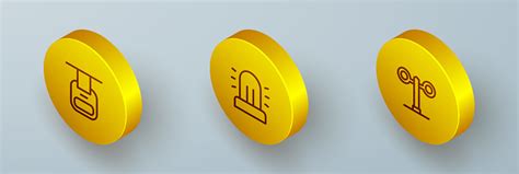 등분성 선 케이블카 점멸사이렌 및 열차 신호등 아이콘을 설정합니다 벡터 3차원 형태에 대한 스톡 벡터 아트 및 기타 이미지 3차원 형태 건강 진단 건강관리와 의술