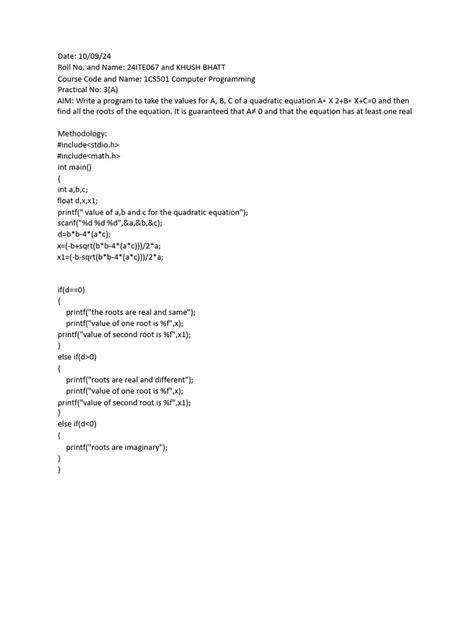 Khush Cp Practical 3s Pdf Software Engineering Applied Mathematics