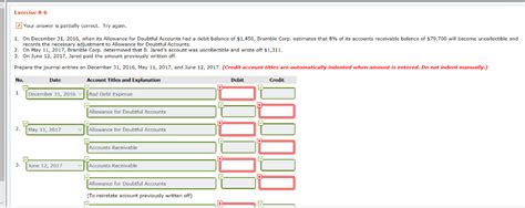 Solved Exercise 8 6 Your Answer Is Partially Correct Try